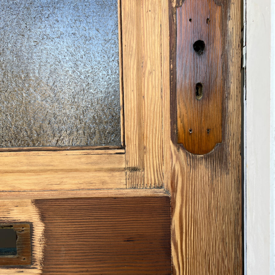 How to Refinish Your Wood Front Door (Without Removing it From the Hinges!)